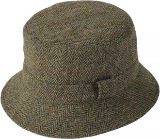 Failsworth Harris Tweed Chapeau de t&eacute;tras, peau, Large