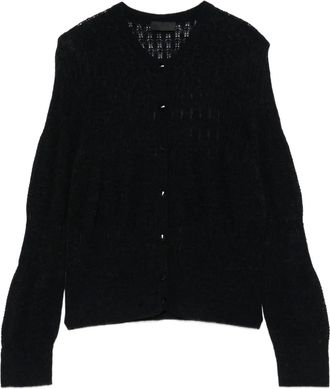 Liu Jo Cardigan mit Lochstrickmuster - Schwarz