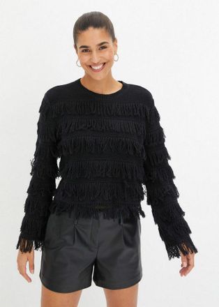 Bonprix Strickpullover aus Baumwolle und Polyacryl, l&auml;ssige Passform