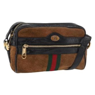Gucci Pre-owned Vintage Suede Shoulder Bag - Femme - Pre-owned - Brun - Taille: ONE Size