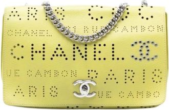 Chanel Sac bandouli&egrave;re vintage doccasion - Femme - Pre-owned - Jaune - Taille: ONE Size