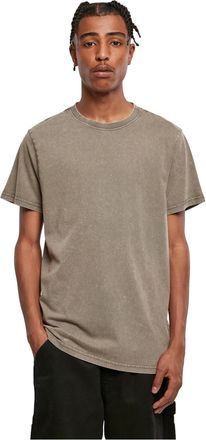 Build Your Brand Urban Classics Herren T-Shirt Acid Washed Round Neck Tee, Männer T-Shirt mit Acid-Waschung, Regular Fit, Baumwolle