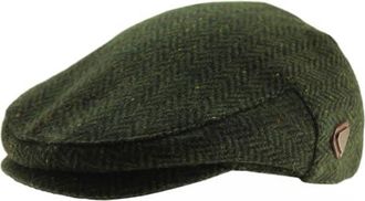 Generic Royal Stallion Casquette plate en laine &agrave; chevrons Vert Taille M 57 cm, Chevrons verts, M
