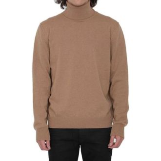 Maison Margiela Homme, Pulls, Brun, Taille: XL Pull Col Roul&eacute; en Cachemire