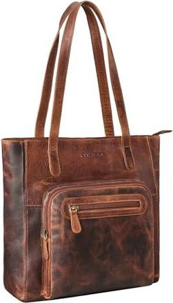 STILORD Oraya Sac à main en cuir pour femmes Sac à bandoulière Sac à main en cuir Sac à bandoulière pour femmes Sac à provisions, Couleur:prestige - marron