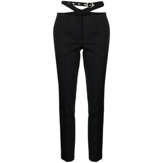 The Attico Schwarze lange Wollhose - - Trousers - Damen - Schwarzk - M