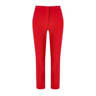 Elisabetta Franchi Femme, Pantalons, Rouge, Taille: 40 FR Pantalon Passion en Crêpe Rouge