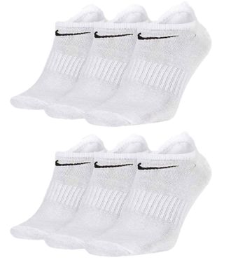 Nike Socken 6 Paar Sneakersocken Füßlinge Socken SX7678 Weiß Grau Schwarz, Farbe:Weiss, Socken Neu:34-38
