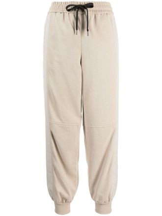 Brunello Cucinelli pantalon de jogging &agrave; empi&egrave;cements contrastants Liam Hodges x Ellesse - Tons neutres