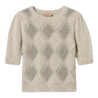 Twinset Maille &agrave; col rond - Femme - Pulls - Gris - Taille: 40 FR