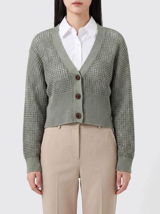 Brunello Cucinelli Cardigan en coton perfor&eacute; avec paillettes