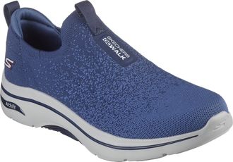 Skechers Herren Go Walk Arch Fit Linear Axis 2.0 Sneaker, Navy, 46 EU
