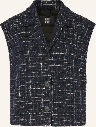 Riani Riani Blazerweste Aus Tweed Mit Glitzergarn blau