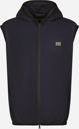Dolce & Gabbana Sportliche Weste Mit Kapuze - Mann Mäntel Und Jacken Blau 52