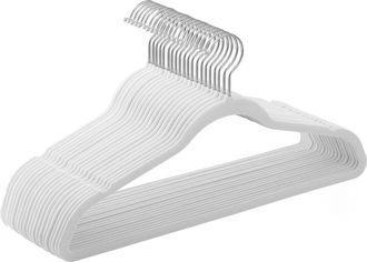 Songmics Kleiderb&uuml;gel Samt, 20er Set, B&uuml;gel, Jackenb&uuml;gel, 41,5 cm breit, Anzugb&uuml;gel, d&uuml;nn, gut belastbar, um 360&deg; drehbarer Haken, f&uuml;r M&auml;ntel, Hemden und Anz&uuml;g