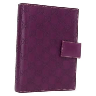 Gucci Bureau &agrave; domicile en toile Pre-owned - Femme - Pre-owned - Violet - Taille: ONE Size