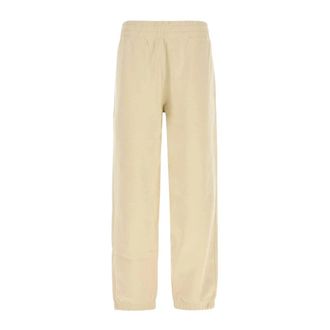 Burberry Baumwoll-Jogginghose mit Karree-Applikation - - Trousers - Damen - Beige - M