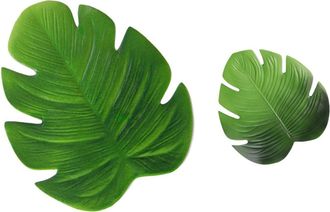 BESPORTBLE 2 St&uuml;ck Eva Tischsets und Tassenuntersetzer mit Schildpattmuster W&auml;rmeisolierend rutschfest f&uuml;r Westliche Gerichte und Sommerpartys Palmenblatt Design