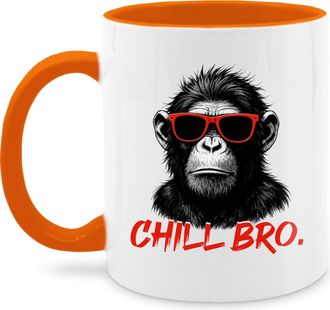 Shirtracer Tasse Tassen 325ml - Chill Bro cooler Affe Geschenk Statement lustig I Coole Geschenke junge M&auml;nner I Zocker Spr&uuml;che Teenager Geschenk Gamer I Coole S