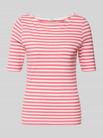 s.Oliver Red Label Slim Fit T-Shirt aus reiner Baumwolle