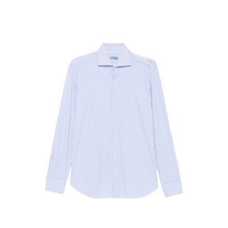 Barba Vertical-stripe Spread-collar Shirt