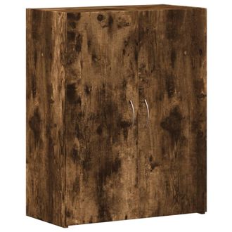 Generic B&uuml;roschrank mit 2 T&uuml;ren und 2 F&auml;chern, Mehrzweckschrank, Aktenschrank f&uuml;r Wohnzimmer, Schlafzimmer, Heimb&uuml;ro, R&auml;uchereiche 60x32x77,5 cm Holzwerkstoff