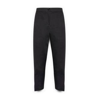 Elena Miro Gerade geschnittene Hose aus Stretch-Satin - - Trousers - Damen - Schwarzk - 5XL