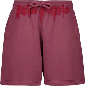 Palm Angels Homme, Maillots de bain, Brun, Taille: S Cotton Logo Waist Sweatshorts