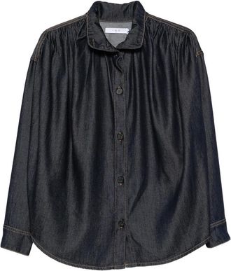 Iro High-neck Gathered-detail Shirt