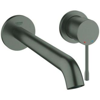 GROHE Essence - Waschtischarmatur l - Unterputz, 2-Loch Montage, Hard Graphite geb&uuml;rstet 19967AL1 - Grohe
