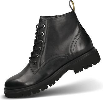 Salamander Damen Schnürstiefel, Schnürstiefel aus Leder, schwarz, 39 EU