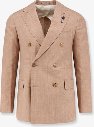 Lardini Iconic double-breasted wool, silk and linen blazer - LARDINI - gender_Man