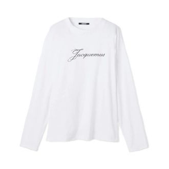 Jacquemus Homme, Tops, Blanc, Taille: L Long Sleeve Hauts