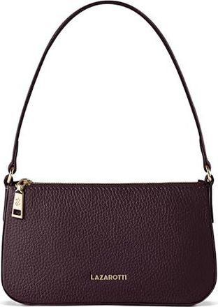 Lazarotti Bologna Sac &agrave; main en cuir v&eacute;ritable pour femme avec poche plaqu&eacute;e 27 cm, bordeaux