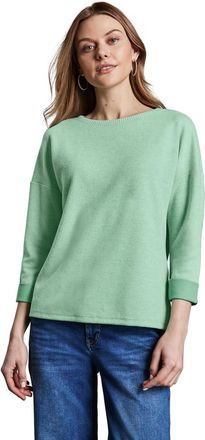 Street One Damen A322932 Shirt im Melange-Look, Tendril Green Mel, 34