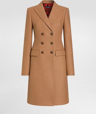 Dolce & Gabbana Mantel Dolce Aus Wolle Mit Zweireiher-kn&ouml;pfung - Frau M&auml;ntel Und Jacken Beige 44