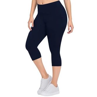 Generic Legging de sport pour femme - Grande taille - Pantacourt de yoga - Pour soulever les fesses, bleu marine, 4XL