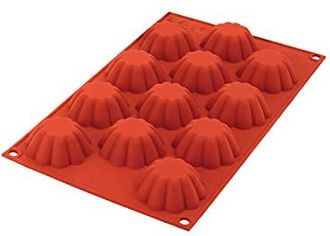 Silikomart Silikonform Ø58 H 22 mm, Rouge Brique, 3 x 17,5 x 31 cm