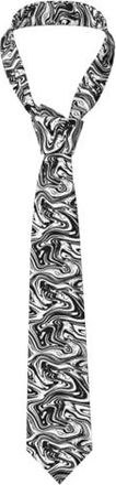 Generic Cravate Homme Texture Marbr&eacute;e Liquide Abstraite Noir Et Blanc Fine Cravates Classique Cravates Homme Pour Affaires Remise De Dipl&ocirc;me Mariage