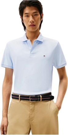 Tommy Hilfiger Homme, Tops, Bleu, Taille: XS Polo Coupe R&eacute;guli&egrave;re avec Broderie de Drapeau
