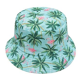 ZLYC Chapeau de soleil/bob unisexe motif for&ecirc;t tropicale, taille unique