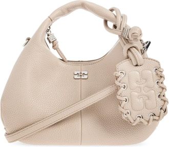 Ganni Femme, Sacs, Beige, Taille: ONE Size Mini Hobo