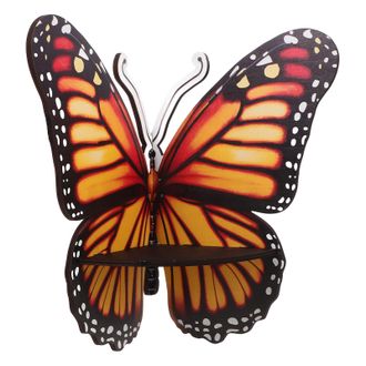 NUOBESTY Schmetterlingsf&ouml;rmiges Eck Wandregal Wandmontiertes Schwebendes Aufbewahrungsregal f&uuml;r Wohnzimmer K&uuml;che und Badezimmer Dekoratives Kristallvitrine