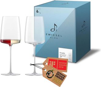 Zwiesel Glas Weinglas leicht & frisch Simplify (2-er Set), in Handarbeit mundgeblasene Weingläser, hochwertige Tritan-Kristallgläser für Wein (Art.-Nr. 122057)
