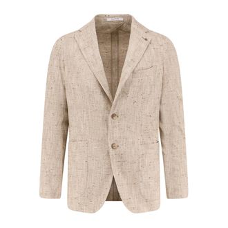 Tagliatore Baumwoll-- Seiden- und Hanf-Blazer - - Jackets - Herren - Beige - 2XL
