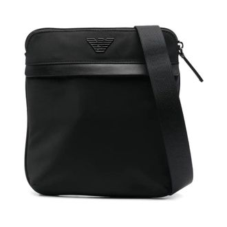 Emporio Armani Homme, Sacs, Noir, Taille: ONE Size Sac bandouli&egrave;re avec plaque logo