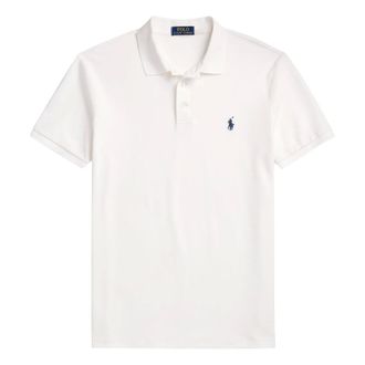 Polo Ralph Lauren Homme, Tops, Blanc, Taille: S Polo Slim Fit en maille de coton stretch