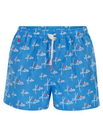 Kiton Boxer de bain court &agrave; motifs Kiton