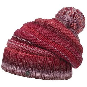Lierys Bonnet Fauske Femme/Homme - Made in Germany Bonnets à Pompon Casquettes Type Gavroche pour lhiver avec Revers, Revers Hiver Automne-Hiver - Taille Uni