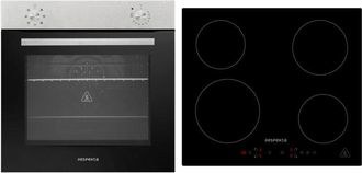 Respekta Backofen Herd Kochfeld Herdset Induktion 59 cm Einbau Timer Respekta